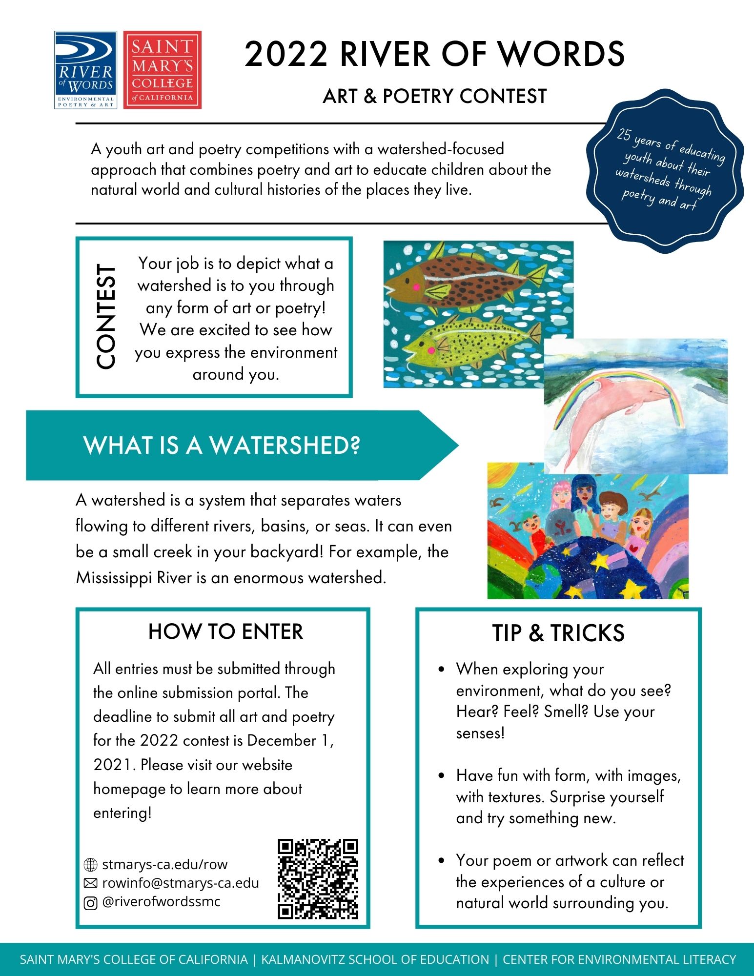 What is River of Words looking for in art and poetry? | Saint Mary's ...