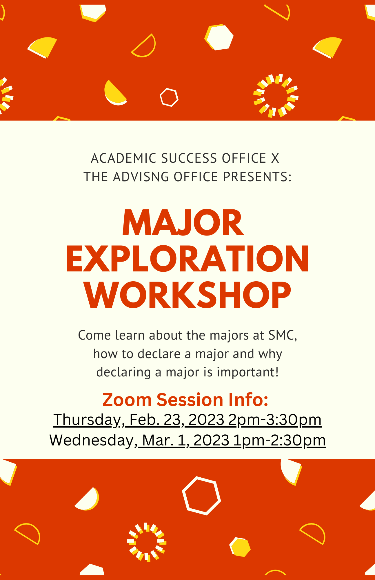 Major Exploration Workshop | Saint Mary's College