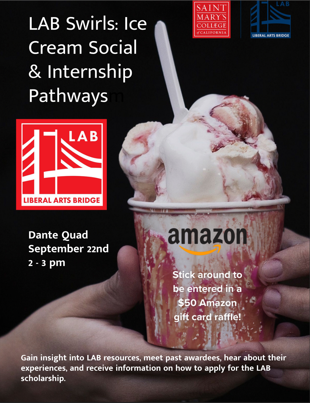 LAB Swirls: Ice Cream Social and Internship Pathways | Saint Mary's College