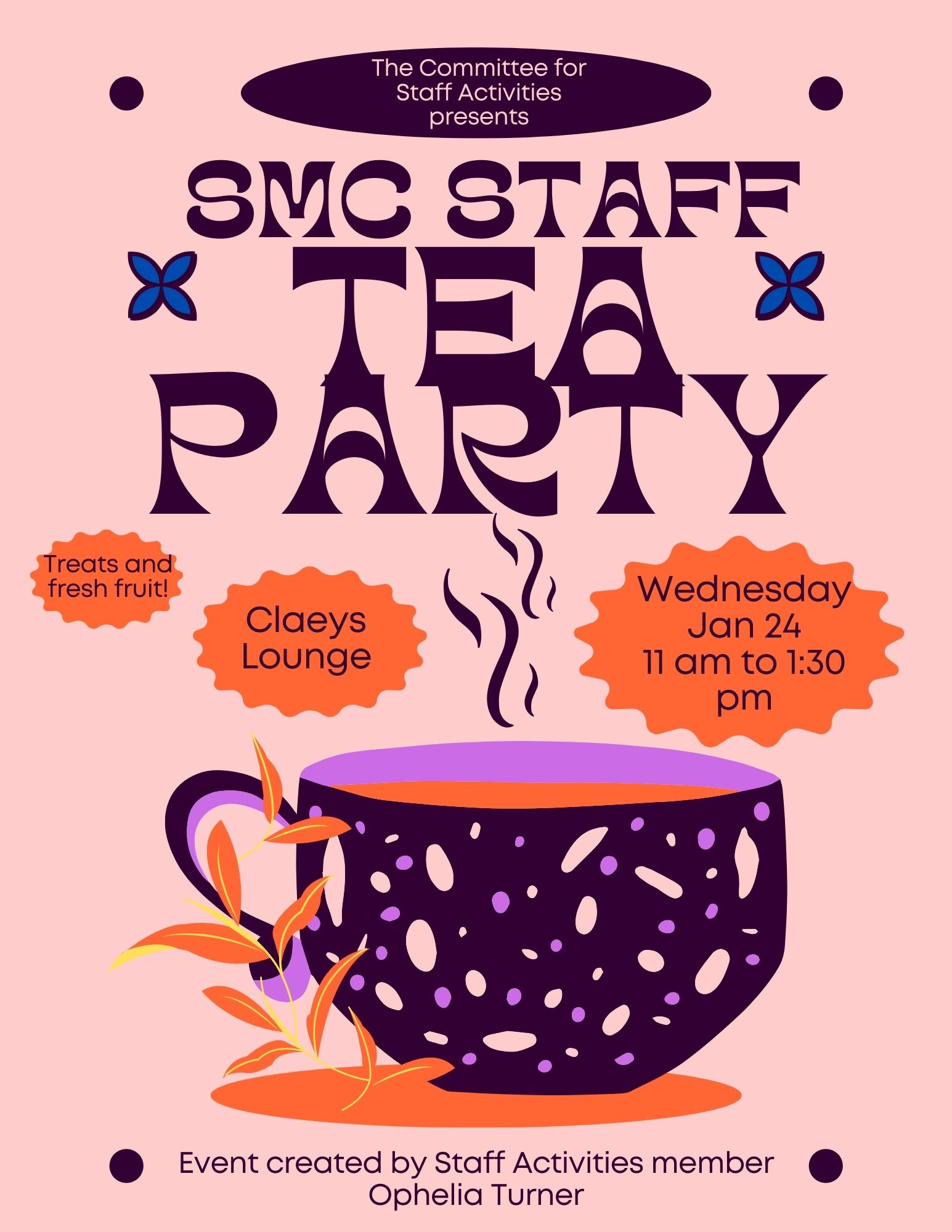 High Tea with the Committee for Staff Activities | Saint Mary's College
