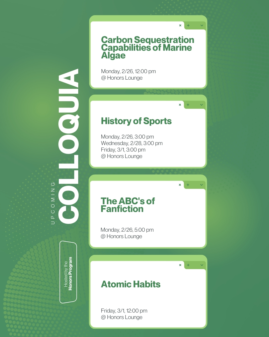 Student-Led Colloquia: Spring Series | Saint Mary's College