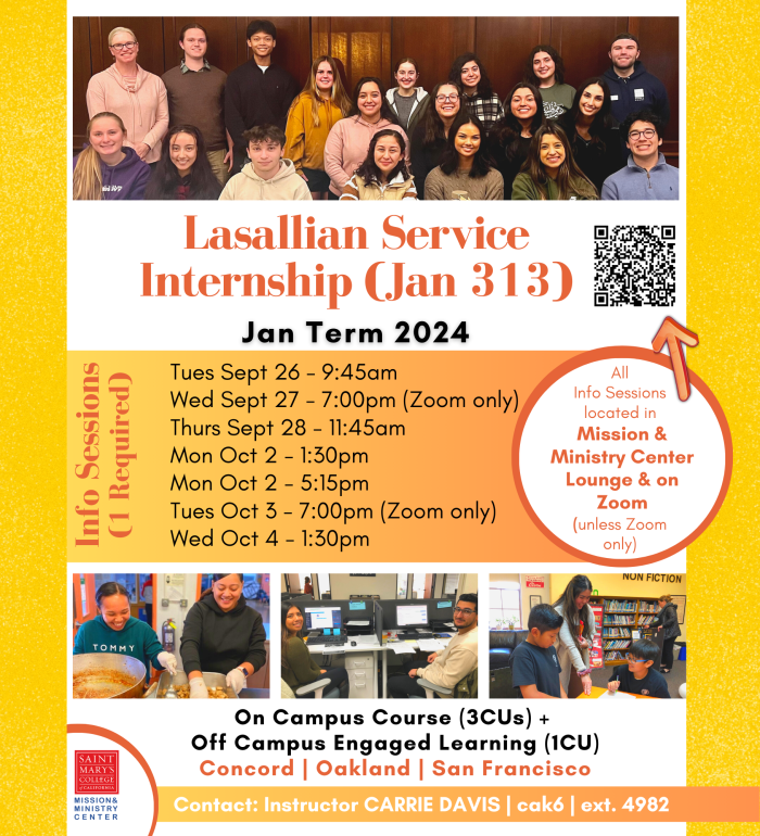 Lasallian Service Internship Jan Term Course (Jan 313) Info Session ...