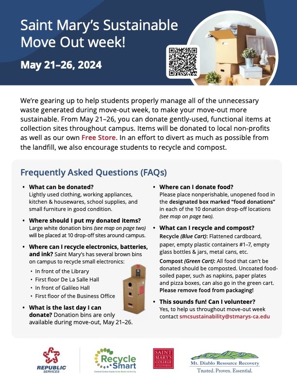 Sustainable Move Out | Saint Mary's College