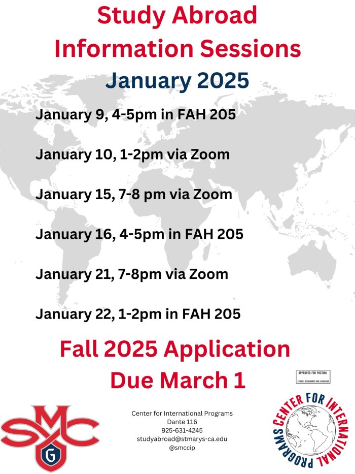 Study Abroad Information Session | Saint Mary's College